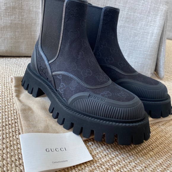 Gucci | Shoes | Gucci Mens Gg Canvas Ankle Boots | Poshmark